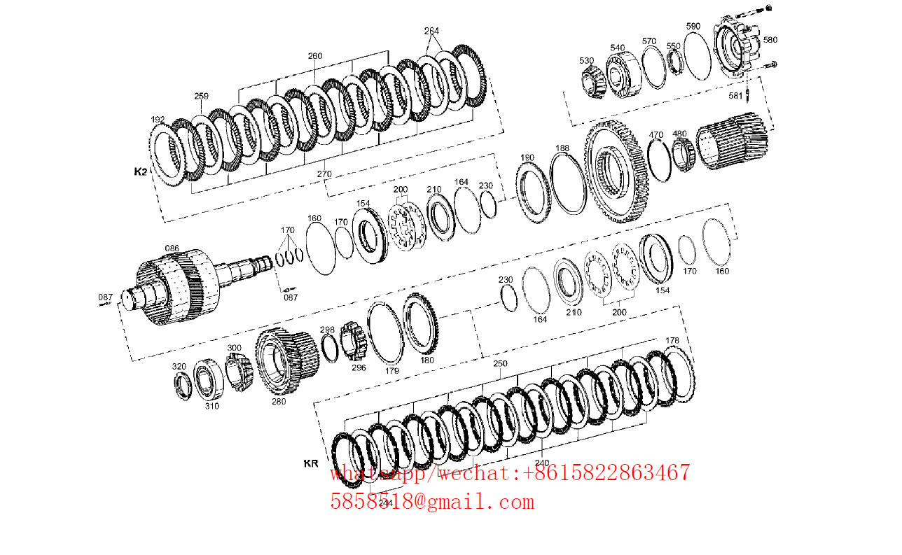 ZF 6WG260 transmission 4646.351.285 INNER CLUTCH DISK for XCMG grader ...